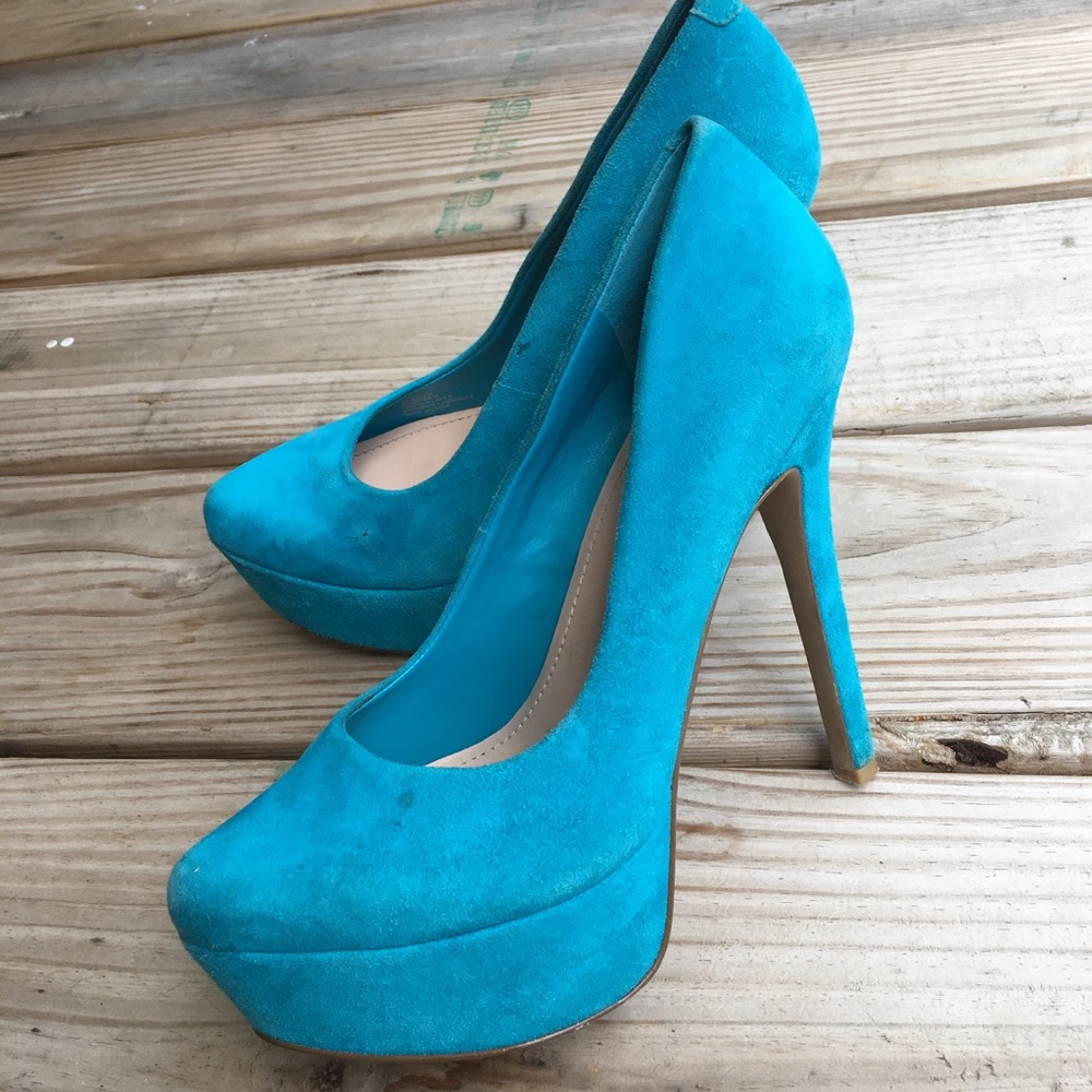 Bright Cobalt Blue Jessica Simpson Pumps High Heel - Gem